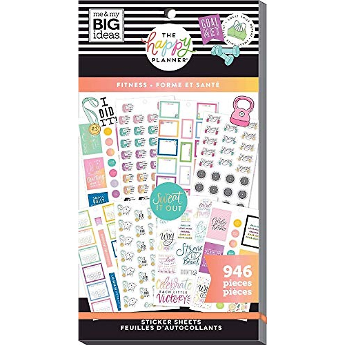 ME & MY BIG IDEAS Happy Planner STCKRS, Fitness Workout, 946/Pkg