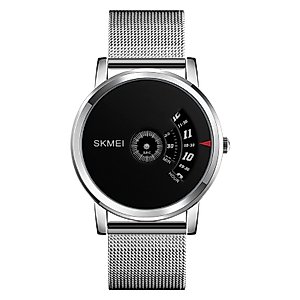 SKMEI Wrist Watch for Men, Cool Luxury Analog Watches for Men Unique Wristwatch Dress Business Mens Watches with Stainless Steel Band