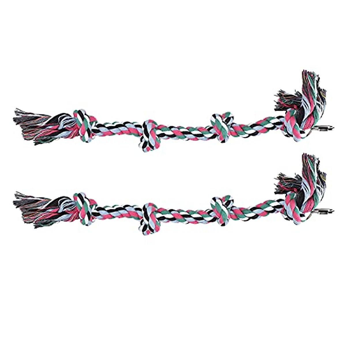 Zerodis Pet Bird Chew Cotton Rope Toys, Cotton Woven Rope Hammock Hanging on Parrot Cage, Parrots Biting Climbing Toys Cage Pendant Accessory