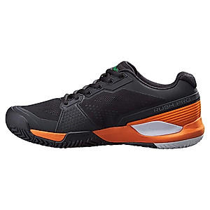 Wilson Men's Tennis Shoe, Black Orange Tiger White, 13