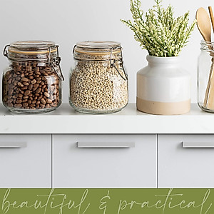 Galashield Glass Jars with Lids Food Storage Jars with Airtight Lids Leak Proof Glass Canisters Kitchen Jars [Set of 2-25 oz]