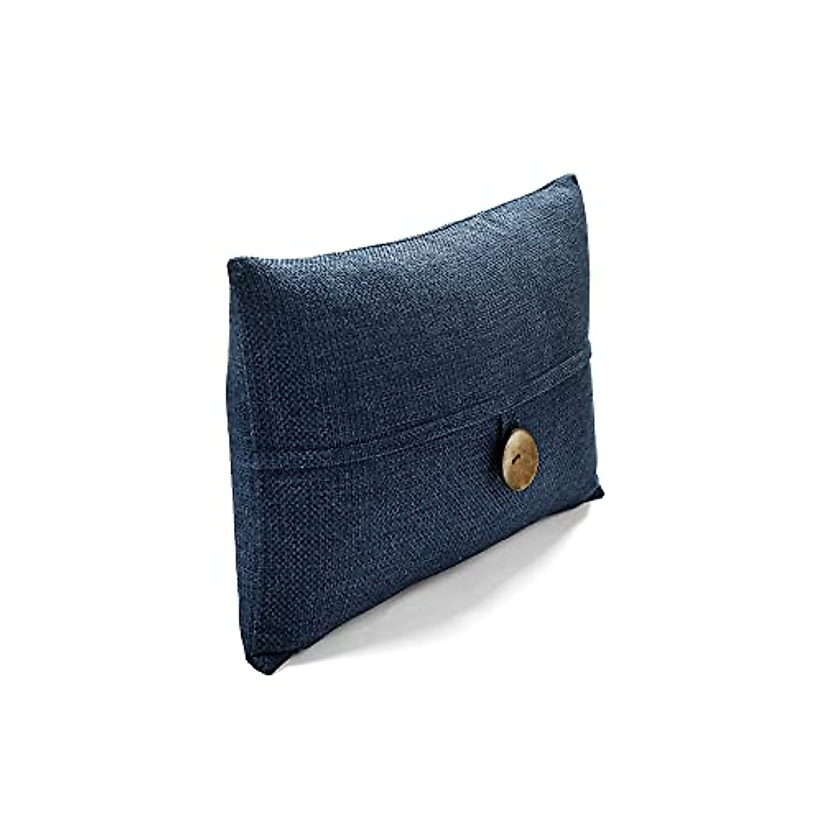Lush Decor Clayton Woven Button Decorative Pillow Cover, 13" x 20", Navy