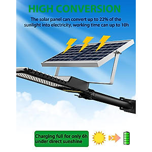 AWANFI 80W Solar Street Lights Outdoor Dusk to Dawn, Solar Powered IP67 Waterproof Flood Lights with Remote Control for Outside Yard Lighting (6500K Cool White)