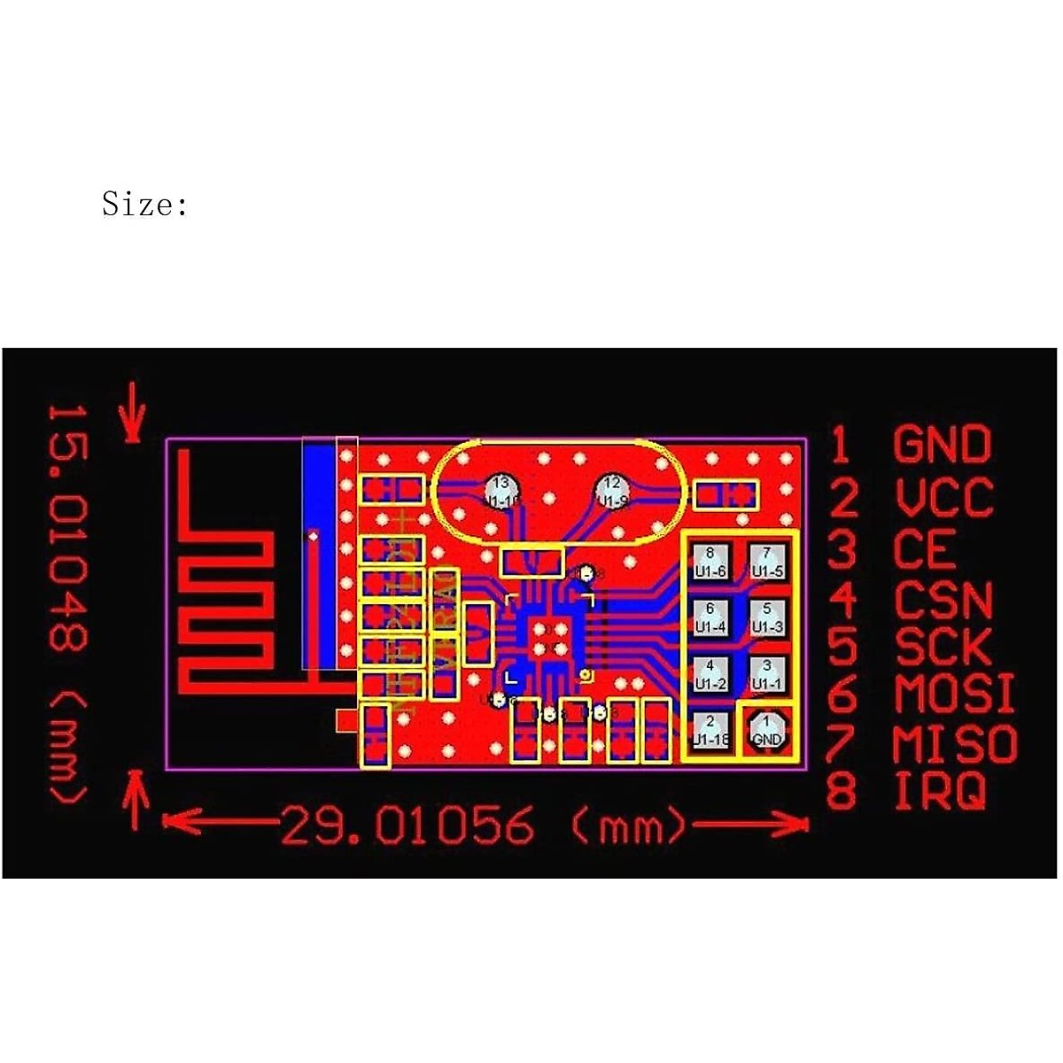 Songhe NRF24L01+ 2.4GHz Wireless RF Transceiver Module Wireless Data Transmission Module for Arduino Raspberry Pi 10pcs