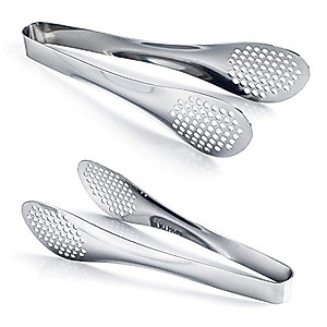 MSY BIGSUNNY 9 inch Buffet Tongs, 2 Pack Stainless Steel Food Serving Tongs