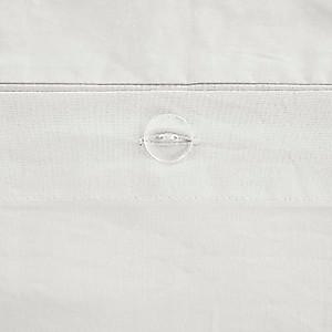 Ink+Ivy Masie Duvet Cover King/Cal King Size - White , Elastic Embroidery Tufted Ruffles Duvet Cover Set – 3 Piece – 100% Cotton Percale Light Weight Bed Comforter Covers