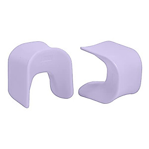ECR4Kids Wave Seat, 14in - 15.1in Seat Height, Perch Stool, Light Purple, 2-Pack