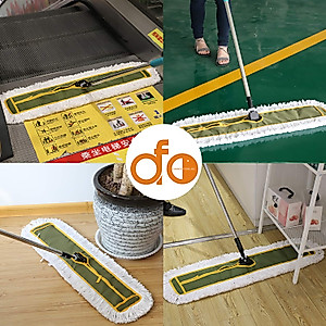 OFO 36inch Industrial Commercial Dust Mop 2 Sets //Heavy Duty Dust Mop // 63inch Length Stainless Steel Handle //Easily Clean Large Area Factory,Shopping Mall,Garage