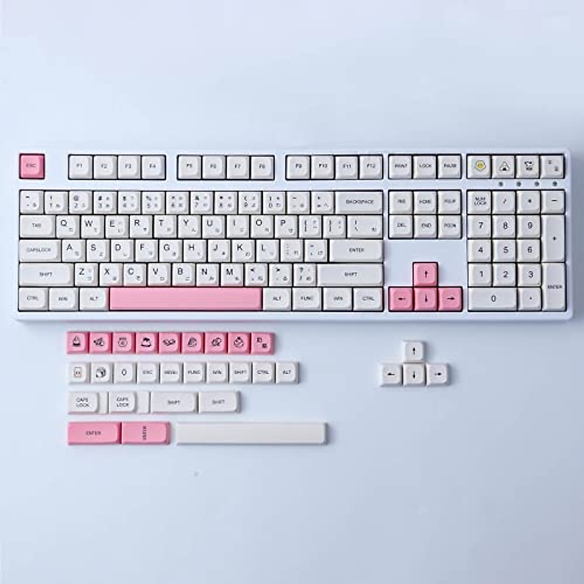 Hyekit Keycaps 137 Keys Dye-Sublimation Keycaps XDA Profile Japanese Keycaps Cute Keycaps for Cherry Gateron MX Switches Mechanical Keyboards