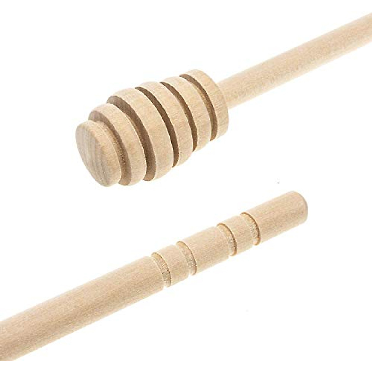 ICEYLI 4 Pcs (6.3 Inches) Wooden Honey Mixing Stirrer Honey Dipper Sticks Honey Comb Stick Honey Spoon Collecting Dispensing Drizzling Jam
