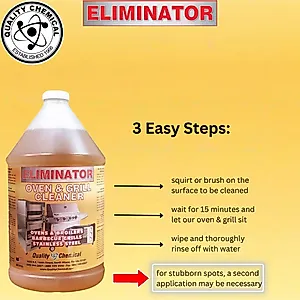 Quality Chemical Oven Cleaner & Grill Cleaner - Heavy-Duty/Fast Acting & Easy to Use/Degreaser/Heavy Duty Oven Cleaner/Best Oven Cleaner/Made in USA - 1 Gallon Combo