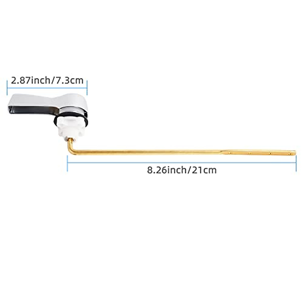 iFealClear Universal Brass Toilet Tank Flush Lever in Chrome & 2 Inch Toilet Flapper with Float Compatible with American Standard 7381129-200.0070A, High Performance Flapper, Easy to Install, Black