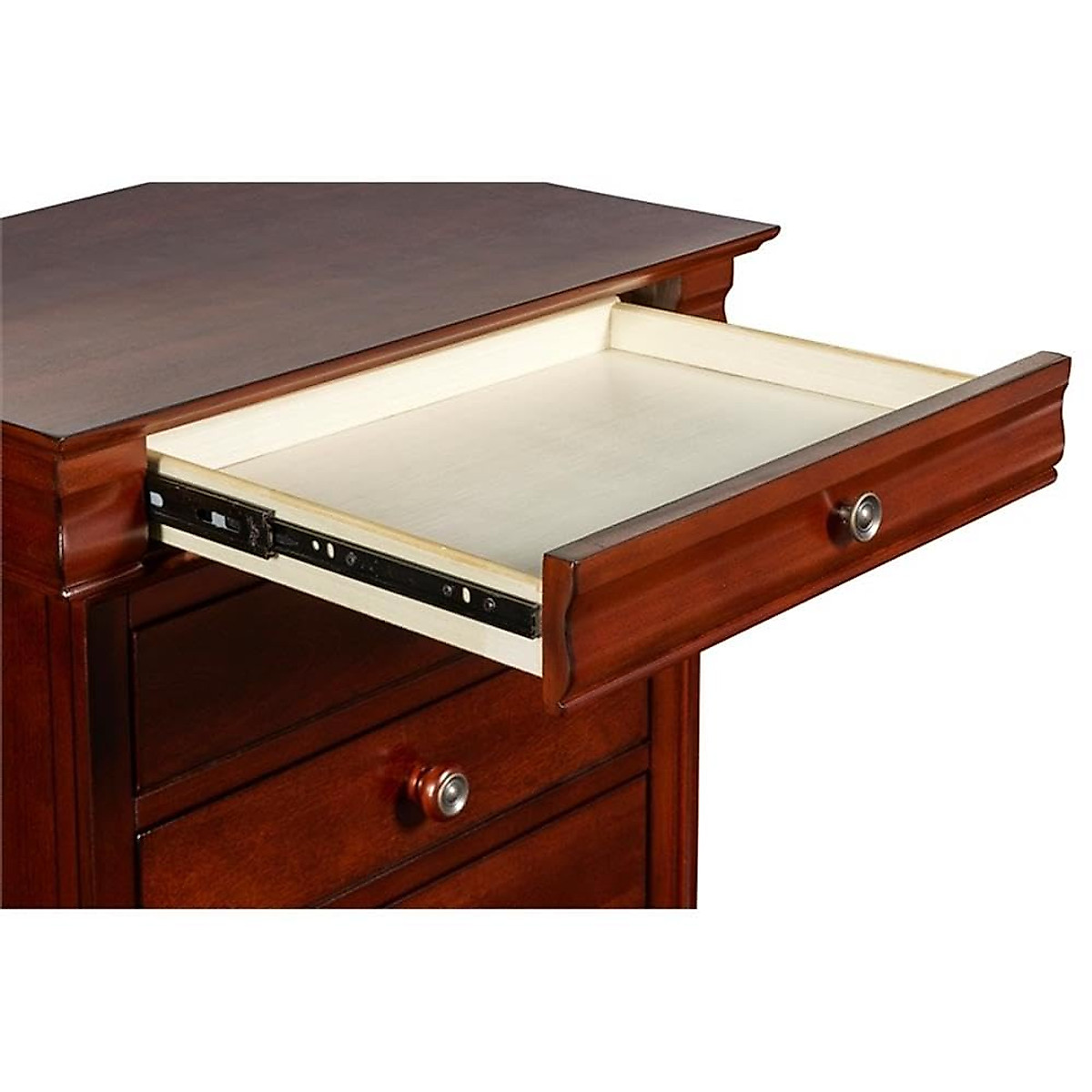 New Classic Furniture Versailles Nightstand, Bordeaux