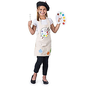 Dress Up America Artist Costume for Kids – Painter Dress-Up with Beret