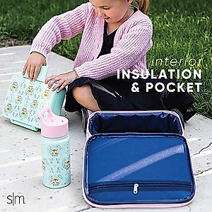 Simple Modern Kids Lunch Box for Toddler | Reusable Insulated Bag for Girls | Meal Containers for School with Exterior and Interior Pockets | Hadley Collection | Rainbow Speckles