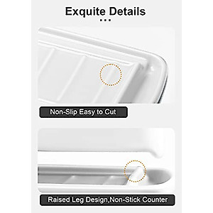 Nucookery Porcelain Butter Dish - Clean Table Design - Ceramic Butter Dishes with Lid for Countertop with Raised Non-Slip Strip - Holds 1 Standard Butter Stick - Easy to Clean & Dishwasher Safe. White