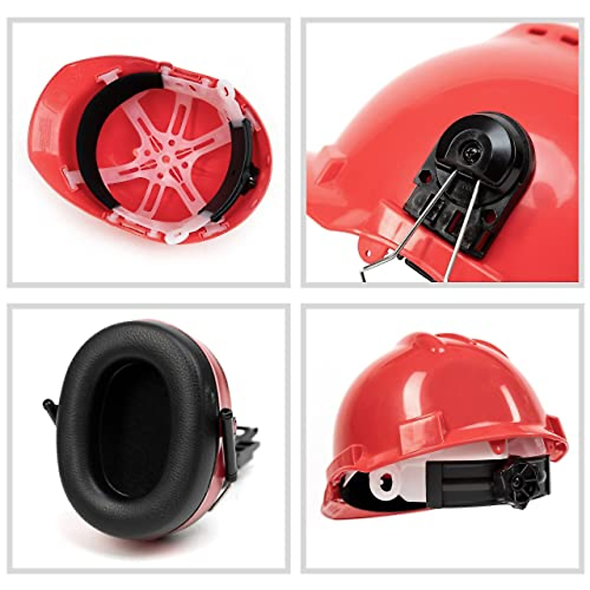 NEIKO 53889A Safety Face Shields, Forestry Helmet with Shield and Earmuffs, Chainsaw Helmet with Face Shield, Hard Hat Safety Gear Equipment, Protective Face Shield and Mesh Shield for Face Protection