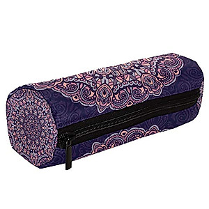 Abstract Flower Mandala Pencil Bag Pen Case Stationary Case Pencil Pouch Desk Organizer Makeup Cosmetic Bag for School Office