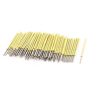 uxcell P100J Spherical Tip Spring Loaded Test Probe Pin 33mm Length 100Pcs