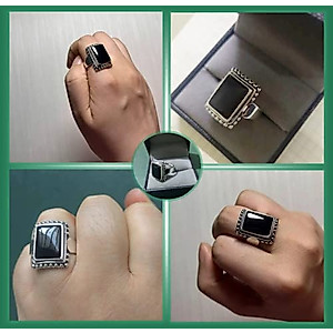 Lucifer Morningstar Ring 925 Sterling Silver, Black Onyx Turkish Ring for men and women (9)