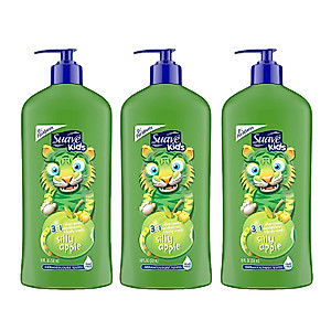 Suave Kids 3 In 1 Shampoo-Cond -Bodywash Silly Apple 18 Ounce (Pack of 3)