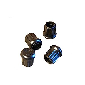 Black Rubber Leg Tips 5/8 Inch - Rubber Cane Tips 5/8 Inch - Rubber Crutch Tips 5/8 Inch - 4pcs Black Rubber Tips for Chair Legs, Rubber Tips for Canes, Rubber Tips for Crutches