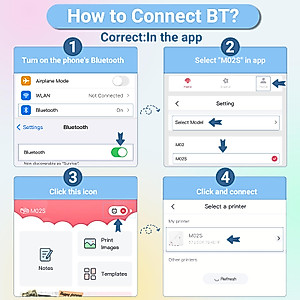 Print Pod Mini Printer, Inkless Sticker Printer with 1 Paper Roll, Small Thermal Sticker Maker Compatible with iOS&Android, Note Buddy Printer for Present, Journal, Scrapbook, Study, Memo