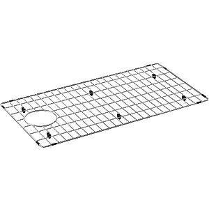 Large Metal Sink Protector for Kitchen Sink,Stainless Steel Sink Bottom Rack 28.8" X 14.8",Kitchen Sink Grate with Side Drain Hole, Kitchen Sink Grid with Strainer for Single Bowl