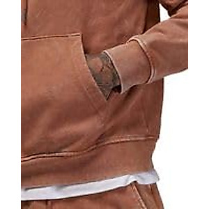 Nike Jordan Mens Flight Fleece Washed Pullover Hoodie L Ligth Brown