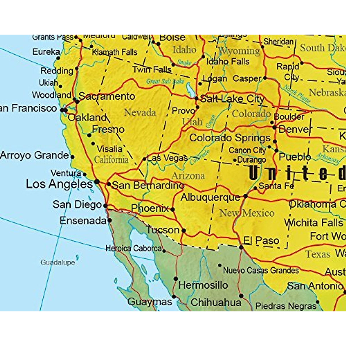 Swiftmaps North America Wall Map GeoPolitical Edition (18x22 Laminated)