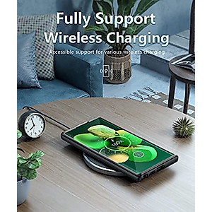 FNTCASE Samsung Galaxy S23-Ultra: Drop-Proof, Shockproof TPU Hybrid Slim Case with Screen Protector - Black