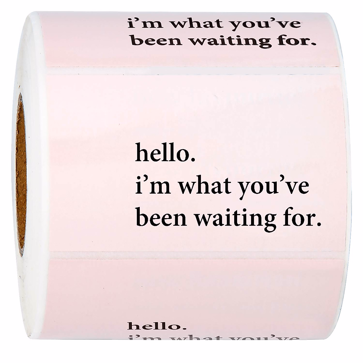 WRAPAHOLIC Hello I'm What You've Been Waiting for Stickers - Pink Business Thank You Stickers, Shipping Stickers - 2 x 3.2 Inch 350 Total Labels