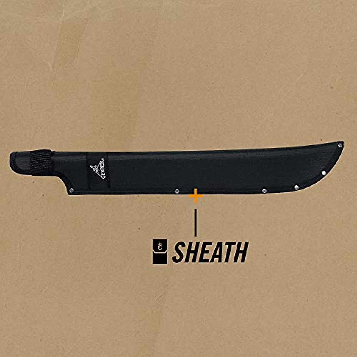 Gerber Gear Gator Machete - 25" Dual-Purpose Gardening Machete Knife for Chopping and Sawing - Includes Protective Sheath - Black, Recyclable Packaging