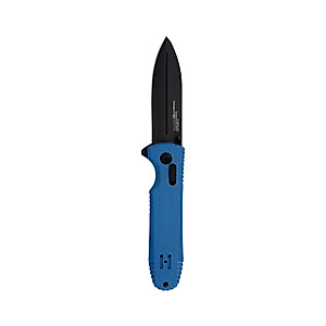 SOG Pentagon XR LTE Lightweight Professional Ambidextrous Folding Knife | 3.66" CTS XHP Steel Blade | XR Locking Mechanism, Blue