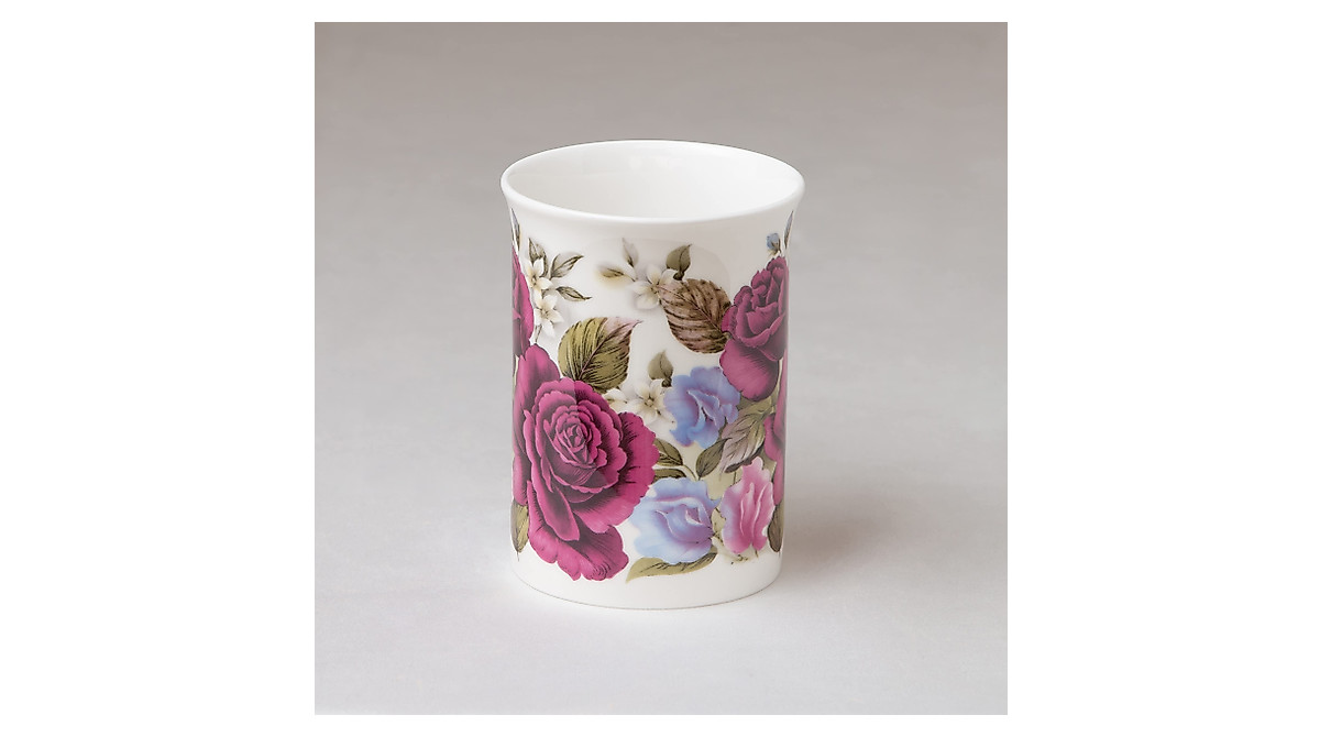 Grace Teaware Bone China Mugs Set of 4 - Classic Floral