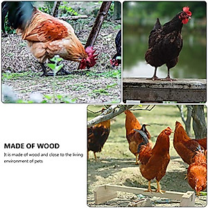 POPETPOP 2pcs Chicken Perch Wooden Roosting Bar for Coop and Brooder Bird Perch for Large Bird Baby Chicks Pollos Gallinas Polluelos Parrots