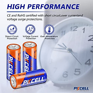 PKCELL 5 Counts 1.5V LR1/MN9100/E90/N Size Alkaline Batteries, Leak-Proof Batteries, High Performance and Powerful Batteries, Suitable for All Kinds of Electronic Equipment