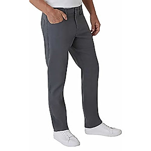 IZOD Mens Mid-Weight Comfort Stretch Knit Denim 5 Pocket Pant (as1, Waist_Inseam, Numeric_38, Numeric_34, Gray23)