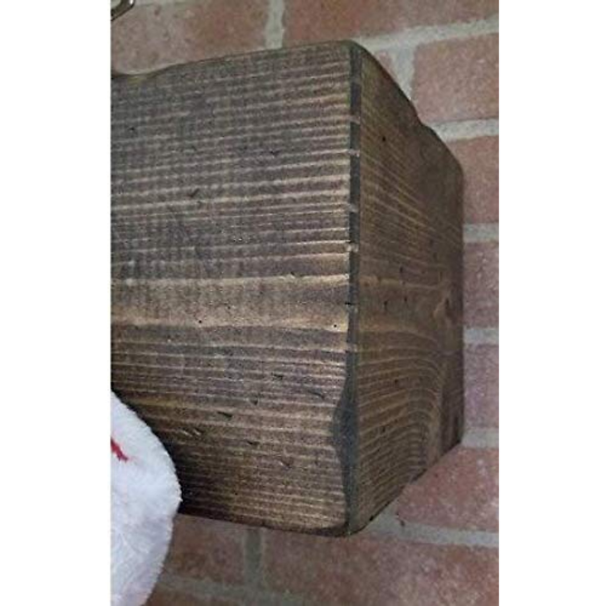 RoCoWood Rustic Handmade Floating Wooden Beam Mantel (72 inches, Jacobean)