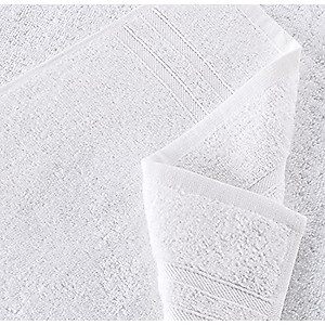 Hammam Linen White Bath Towels Set 6-Piece Original Turkish Cotton Soft, Absorbent and Premium Towel for Bathroom and Kitchen 2 Bath Towels, 2 Hand Towels, 2 Washcloths