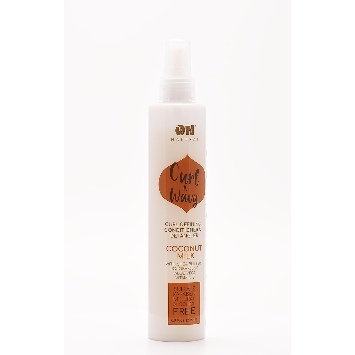 ON Natural Premium Oil Free Curl N Wavy Curl Defining Conditioner & Detangler, Coconut Milk 8 oz