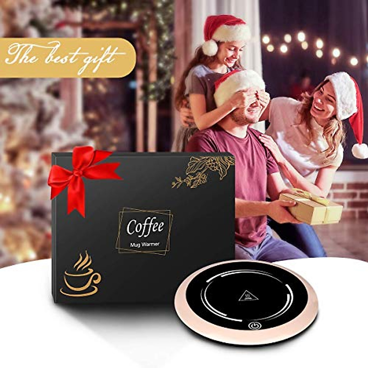 Coffee Mug Warmer Cup Warmer: Electric Canlde Warmer Plate Smart Mug Warmer for Desk Auto Shut Off Beverage Warmer Constant Temperature Home Office Use for Milk Tea Cocoa Hot Chocolate Water