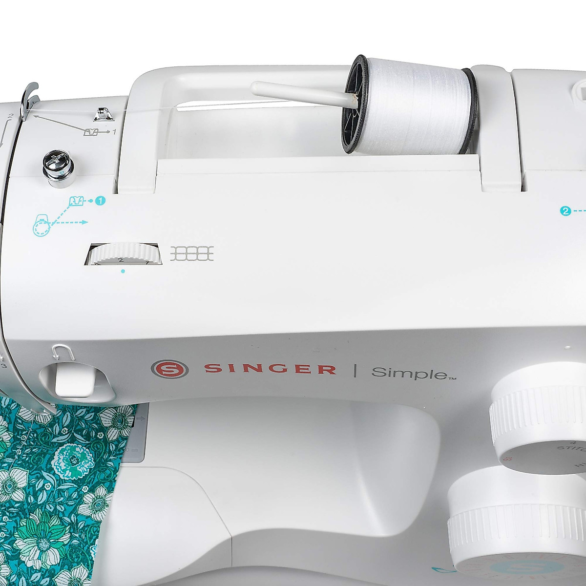 SINGER 150-yard All Purpose Polyester Thread, 1-Pack, White, Model:60100