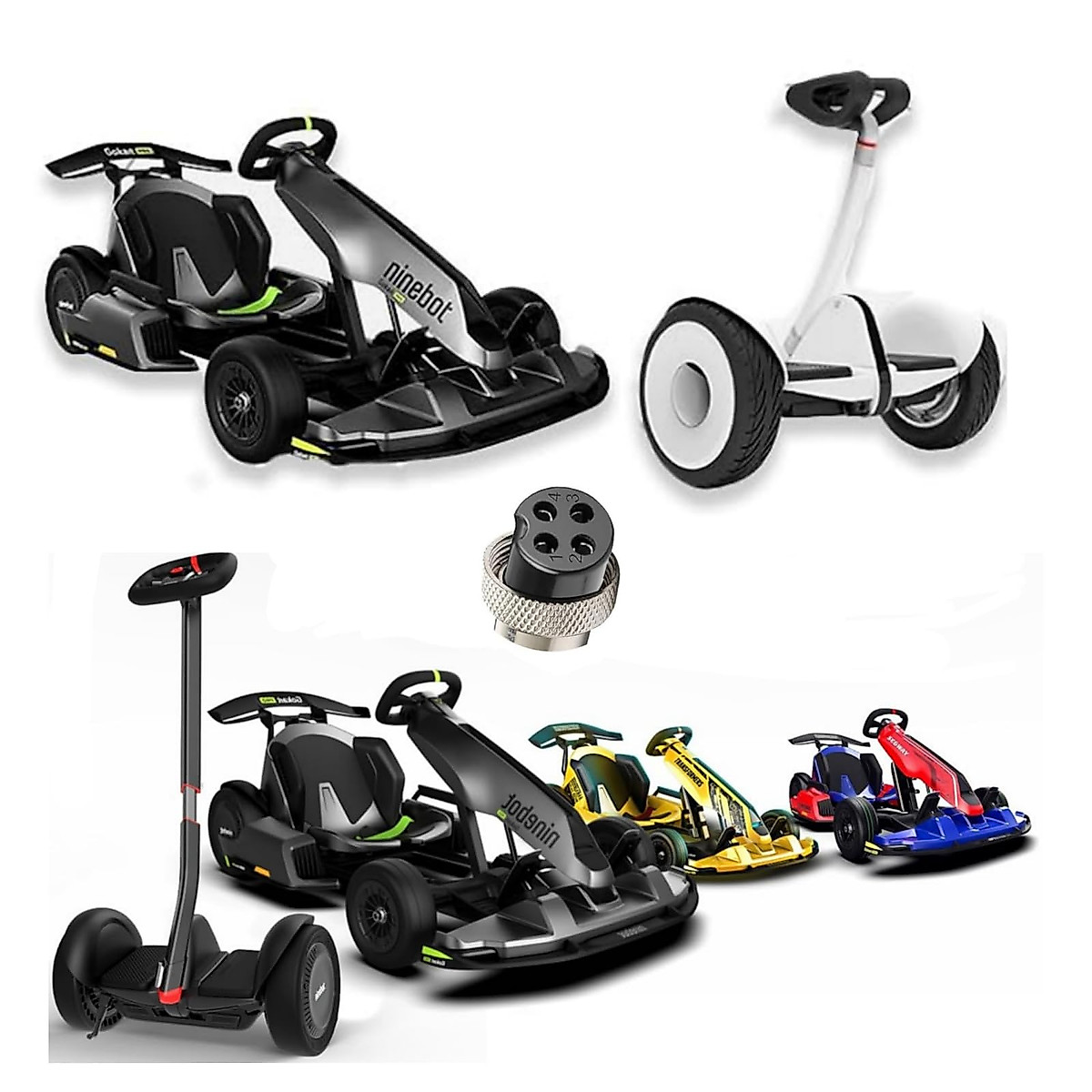 [Verified Fit] 63V 1.1A 4-Prong Ninebot Scooter Charger, for Segway Ninebot S, S-MAX, Mini Pro, Go Kart, Go Kart Pro, One A1, One S2 4-Pin Notched Connector Battery Charger