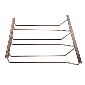 Dianoo 30.5cm Bronze Wine Glass Rack Under Cabinet, Wine Glass Holder Gold Under Shelf, Stemware Rack, Wine Glasses Storage Hanger, 3 Rows