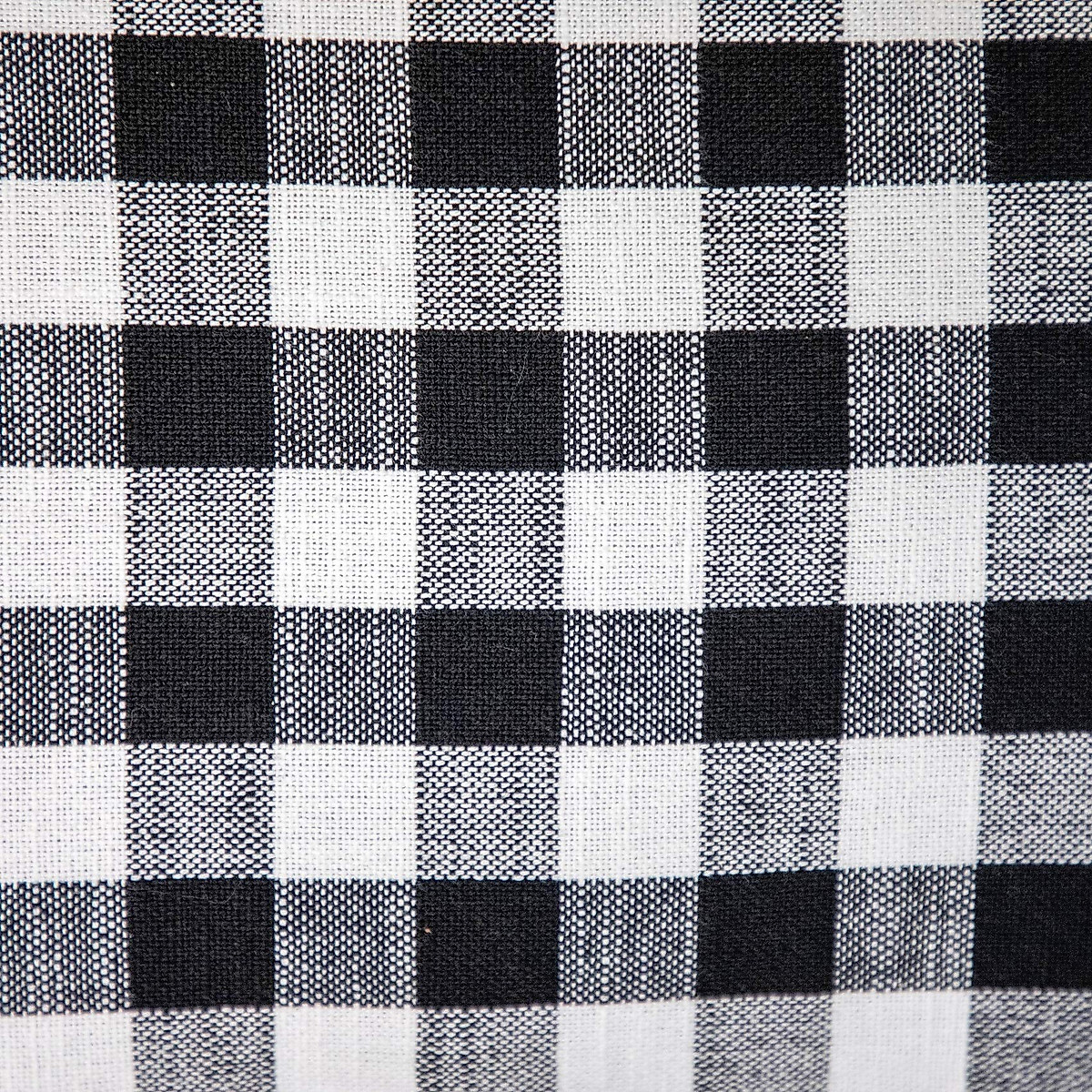 JN Better Homes & Gardens Yarn Dyed Floor Cushion - 24 inchesx24 inchesx5 inches - Black and White Gingham