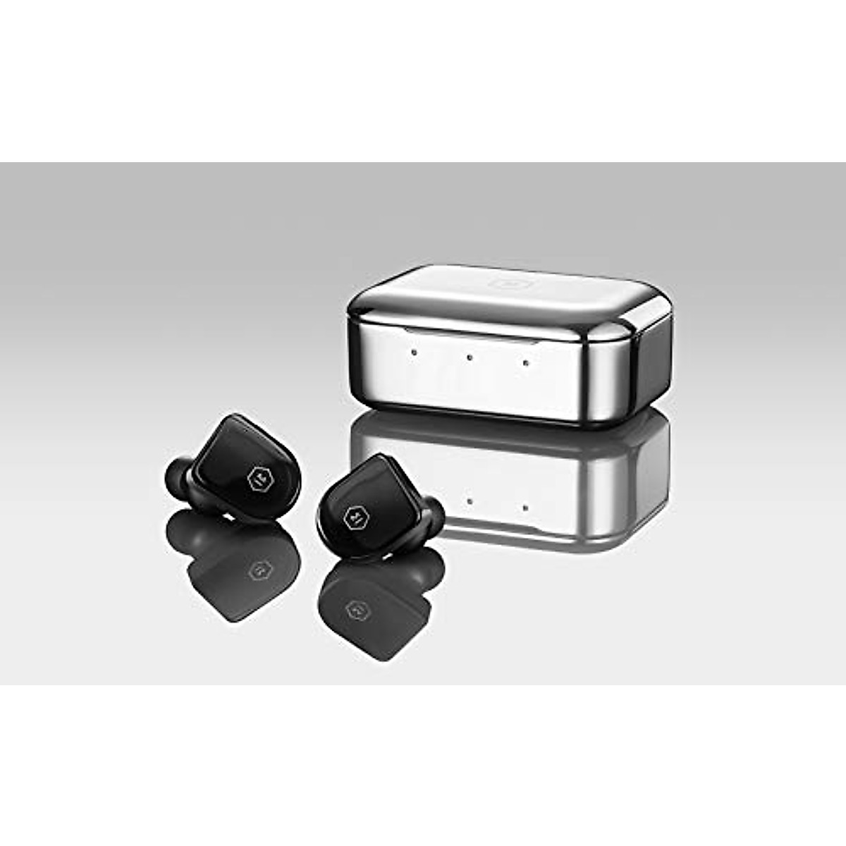 MASTER & DYNAMIC MW07 True Wireless Earphones - Bluetooth Enabled Noise Isolating Earbuds - Lightweight Quality Earbuds for Music, Piano Black (MW07PB)