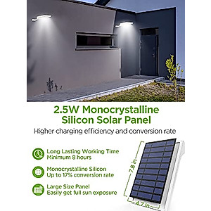 InnoGear Solar Outdoor Lights, 80 LEDs Solar Motion Sensor Lights with 4 Working Modes Solar Wall Lights IP65 Waterproof 450 Lumens Solar Gutter Lights for Front Door, Yard, Garage, Pack of 2