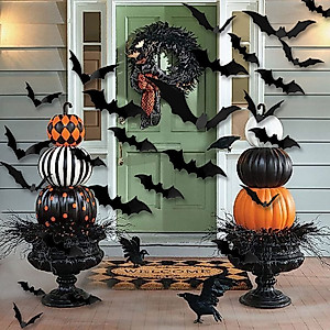 Halloween Bats 4 Size Bats Wall Decor Halloween Decorations Indoor,122 Pcs 3D Bat,Spooky Hallowen Decorations for Bedroom Home Porch Window,Halloween Party Decorations