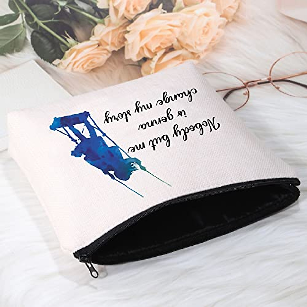 POFULL Musical Inspired Gift Nobody But Me Is Gonna Change My Story Cosmetic Bag Musical Theatre Gift (Nobody but me is gonna bag)